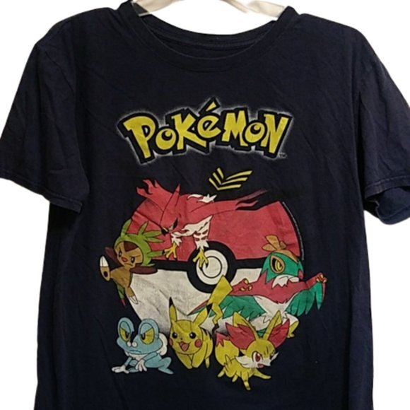 Pokemon | Tops | Vintage Faded Pokmon Shirt Large | Poshmark